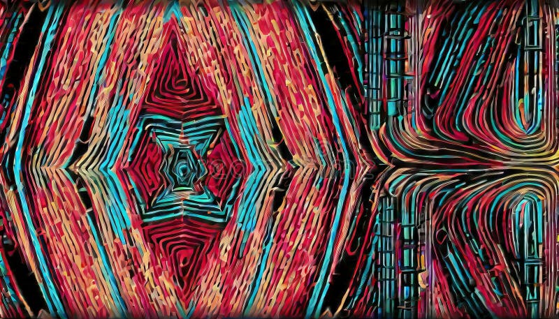 Vibrant Psychedelic Swirl Art Stock Image - Image of movement, motion ...