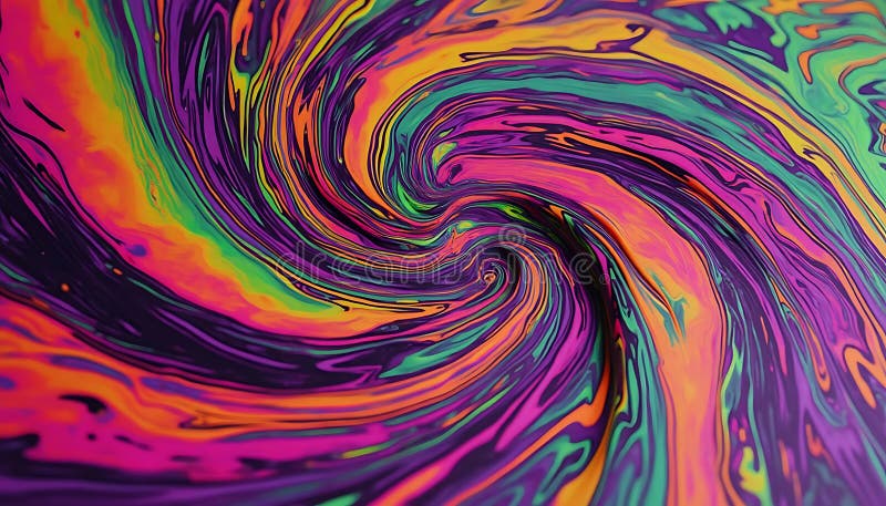549 Vibrant Psychedelic Swirl Pattern Bright Colors Dynamic Movement ...