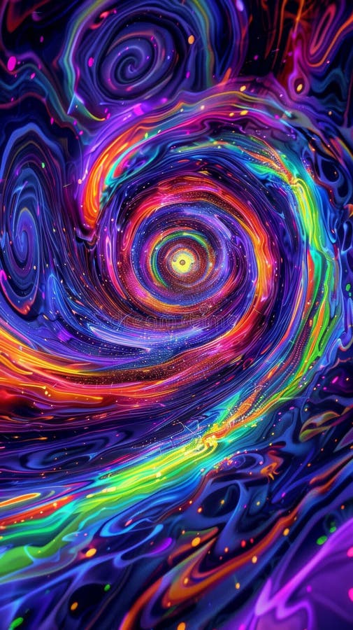 Vibrant Psychedelic Mushroom Fantasy Illustration Stock Photo - Image ...