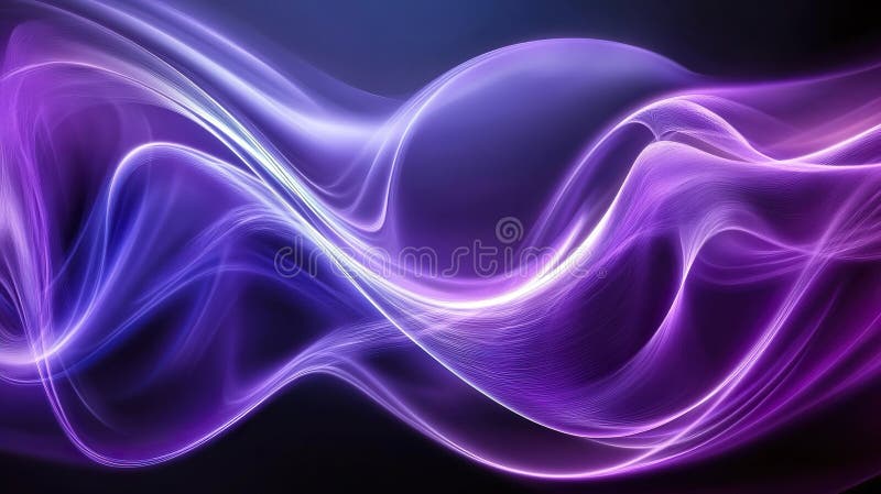 Vibrant Purple Abstract Waves with Luminous Flowing Lines and Dynamic ...