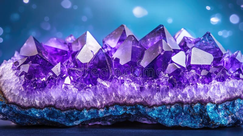 Blue Amethyst Cluster Background Stock Photo - Image of quartz ...