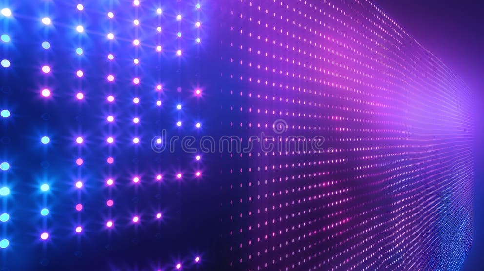 A Vibrant Purple and Blue LED Mesh that Creates the Illusion of Depth ...