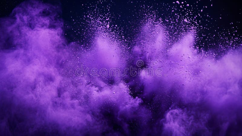 Vibrant Purple Color Explosion Powder Group Stock Photo - Image of ...