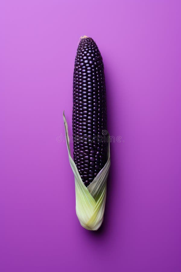 Vibrant Purple Corn on Colorful Background AI Generated Stock ...