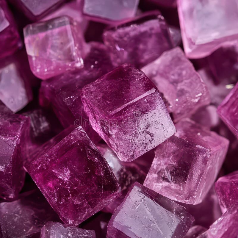 Vibrant Purple Crystal Cubes in Arrangement Stock Image - Image of ...