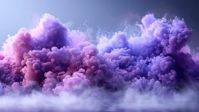 Vibrant Purple Explosion Smoke Isolated on a Transparent Background: a ...