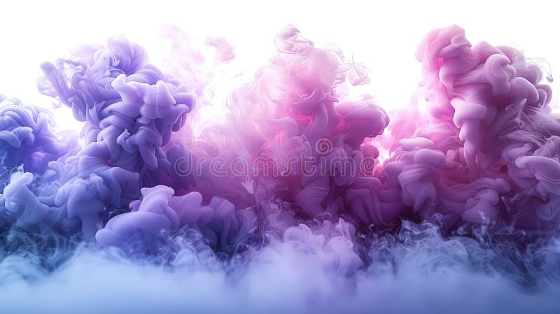 Vibrant Purple Explosion Smoke Isolated on a Transparent Background: a ...
