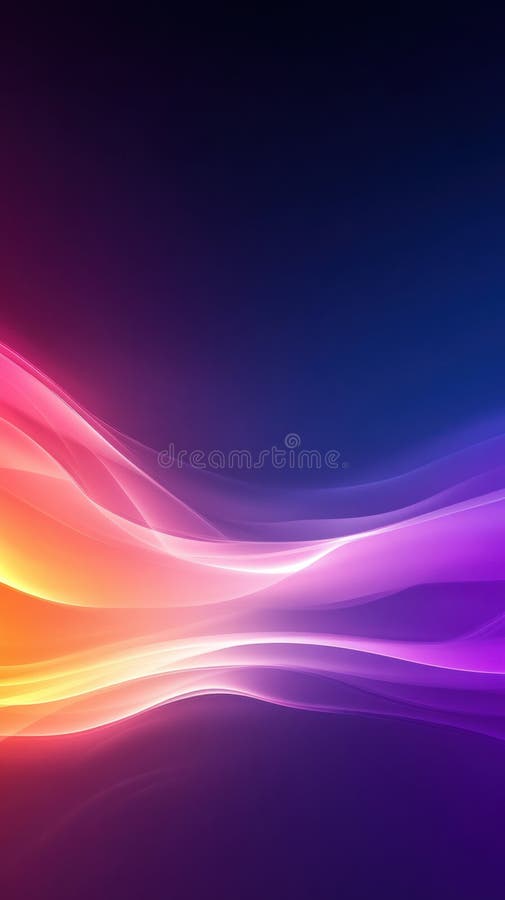 Vibrant Purple Gradient Background with Smooth Flowing Waves Creates ...