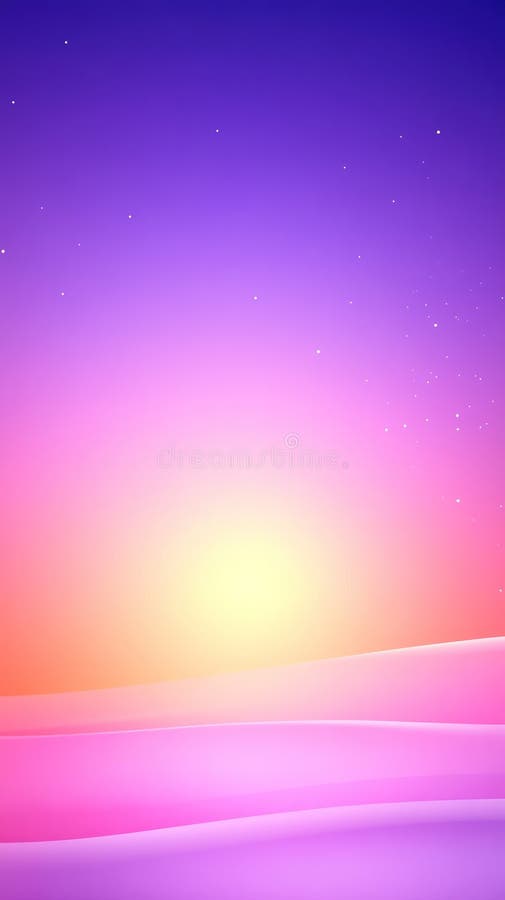 Vibrant Purple Gradient Background with Soft Waves and Glowing Sun ...