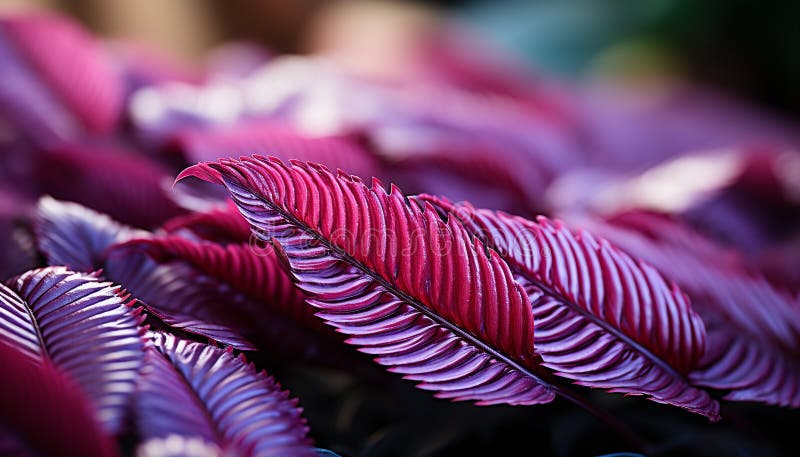 Vibrant Purple and Green Leaf Pattern in Nature Beauty Generated by AI ...