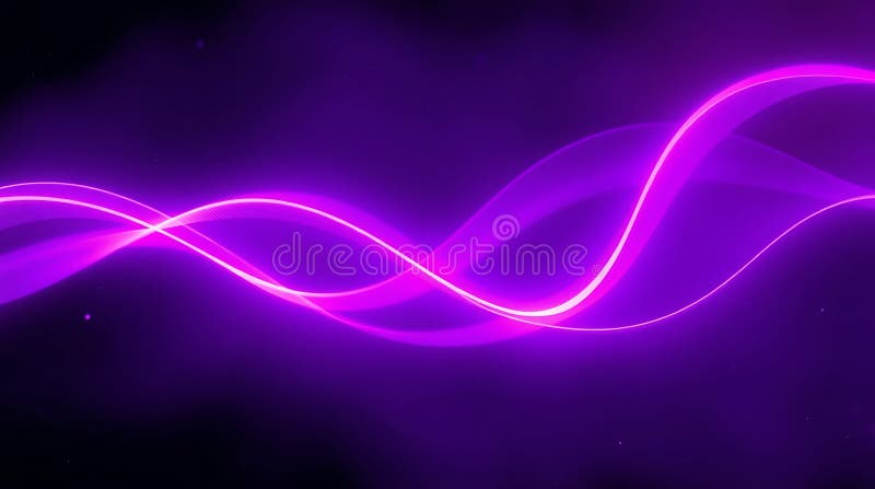 Vibrant Purple Light Waves: a Glowing Abstract Design Stock ...