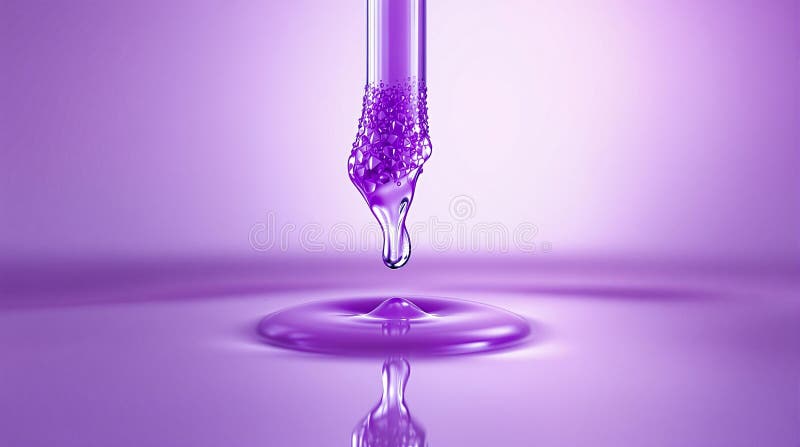 Purple Liquid Drop Creating Concentric Ripples Stock Photos - Free ...