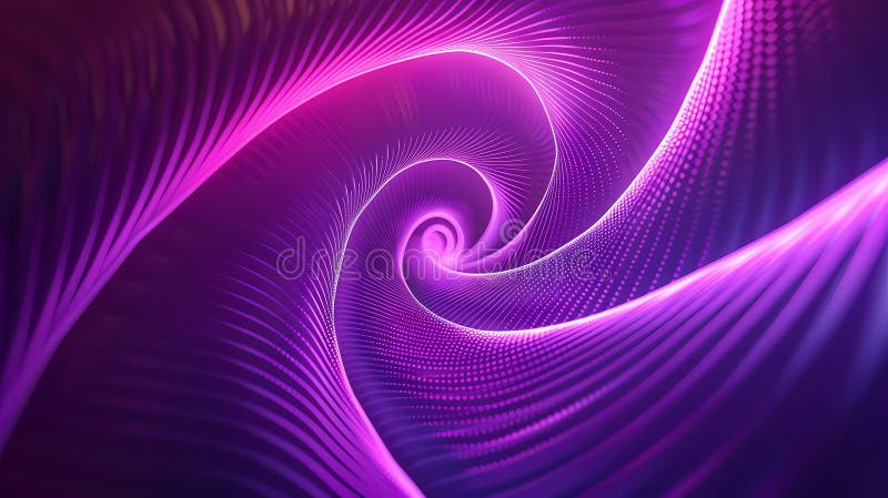 Vibrant Purple Neon Lines Form a Smooth, Glowing Abstract Pattern with ...