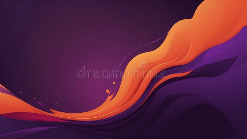 Vibrant Purple-Orange Abstract Gradient with Wave Flow. AI Generated ...