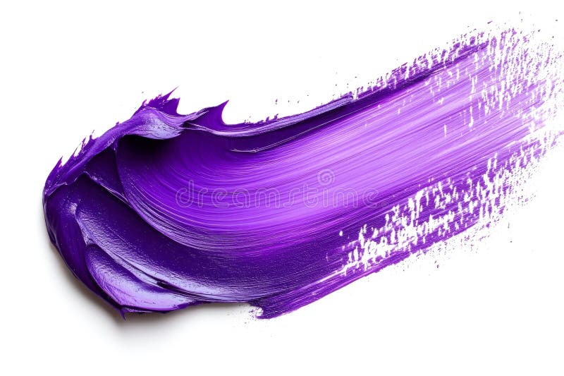 Vibrant Purple Paint is Dynamically Smeared on a Clean White Background ...