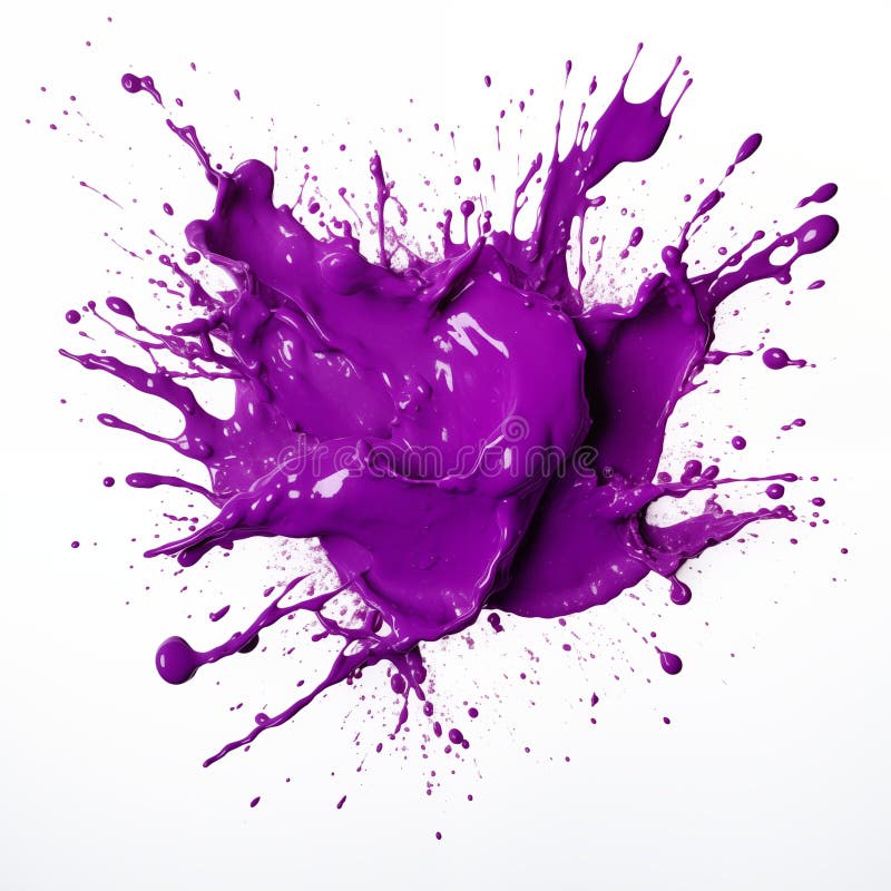 Vibrant Purple Paint Splatter Creativity Captured in a Striking ...