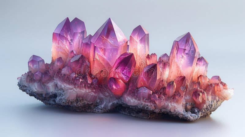 Vibrant Purple and Pink Crystal Cluster - Generative Ai Stock ...