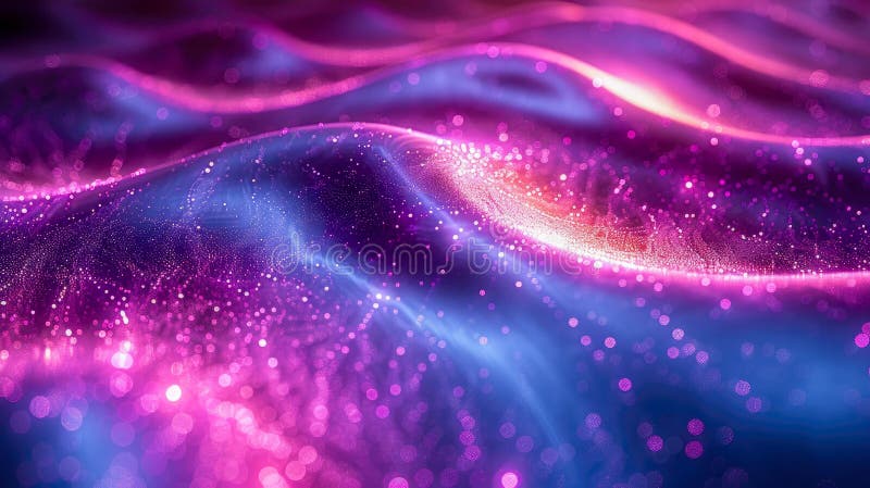 Vibrant Purple and Pink Nebula with Intricate Light Patterns in Deep ...