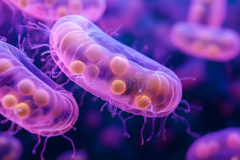 Futuristic Microscopic Life Form - Vibrant Purple and Pink Bio ...