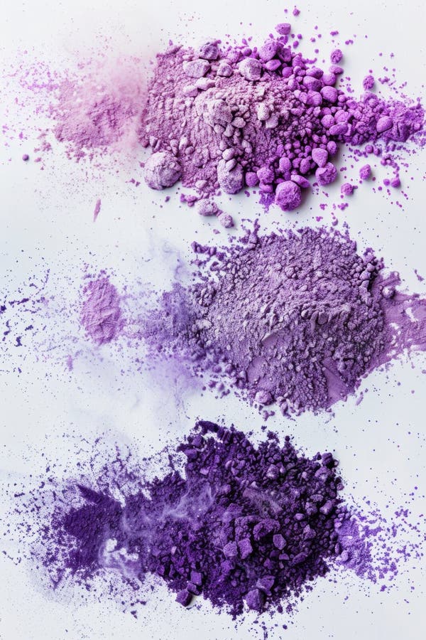 Vibrant Purple Powder Explosion Captured on a White Background Stock ...