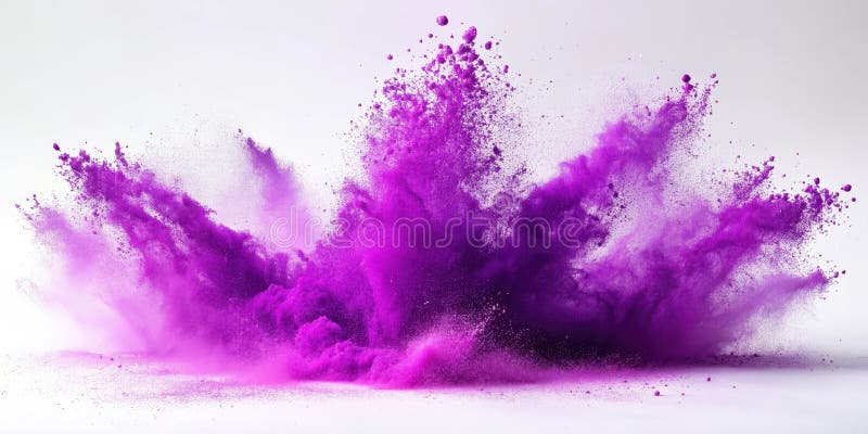 Vibrant Purple Powder Explosion on White Background a Stunning Visual ...