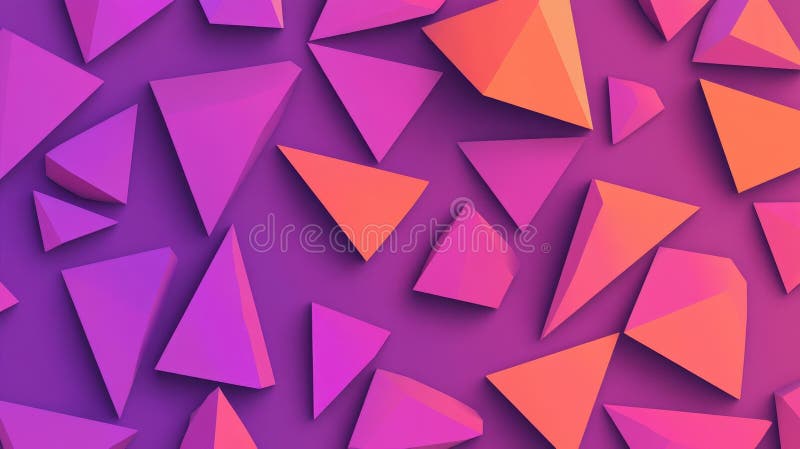 Vibrant Purple Triangle on Smooth Gradient, Showcasing Modern Flat ...