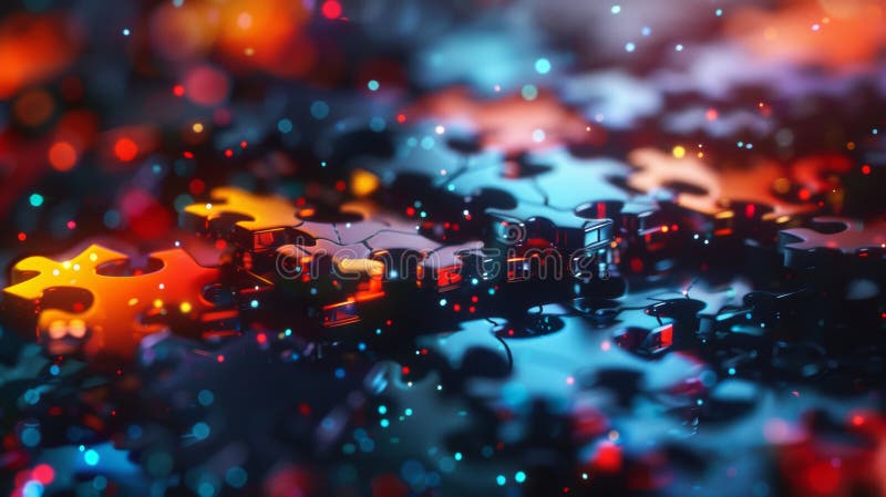 Vibrant Puzzle Pieces Scattered, Representing Complexity and ...