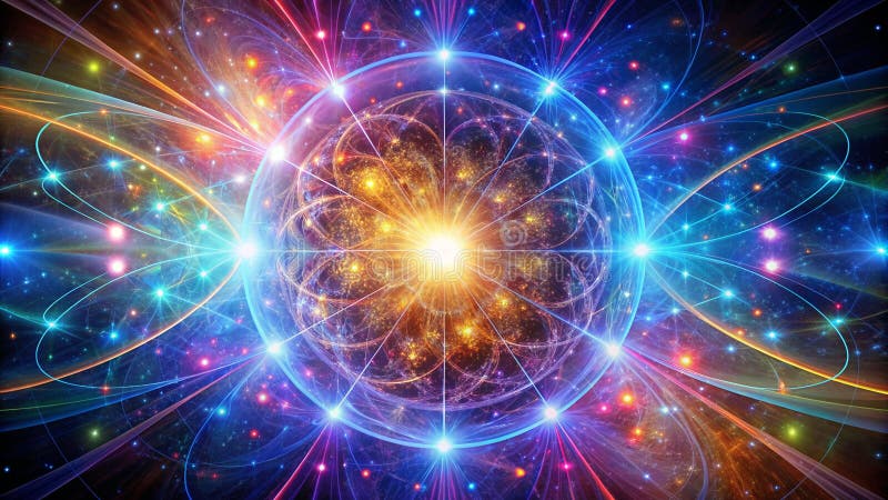 Vibrant Quantum Field Captivating Visualization of Cosmic Energy ...