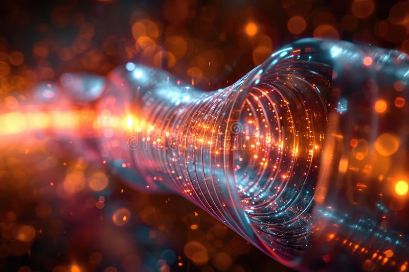 Vibrant Quantum Waveforms stock illustration. Illustration of waveforms ...