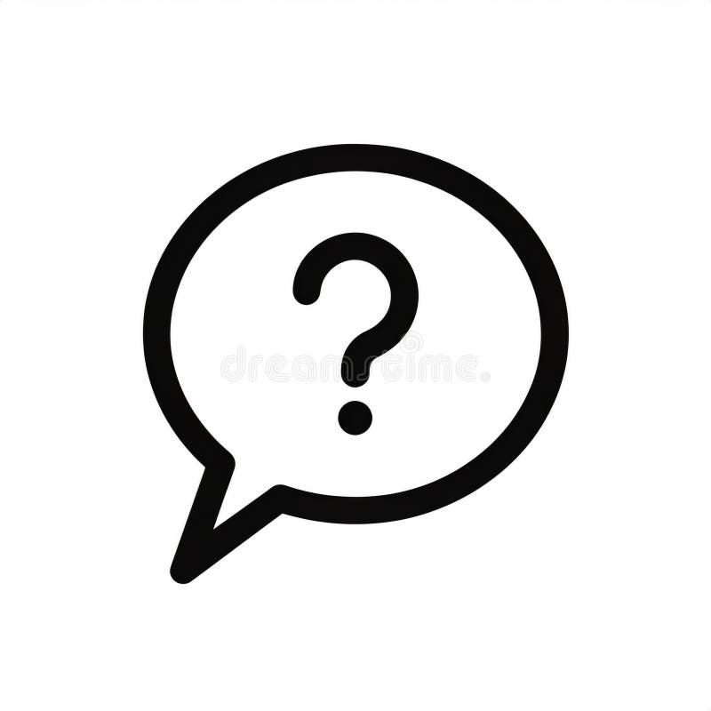 Question Mark Symbol in Speech Bubble Representing Confusion ...