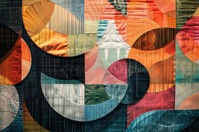 A Vibrant Quilt Displaying Various Colors and Patterns is Neatly Hung ...