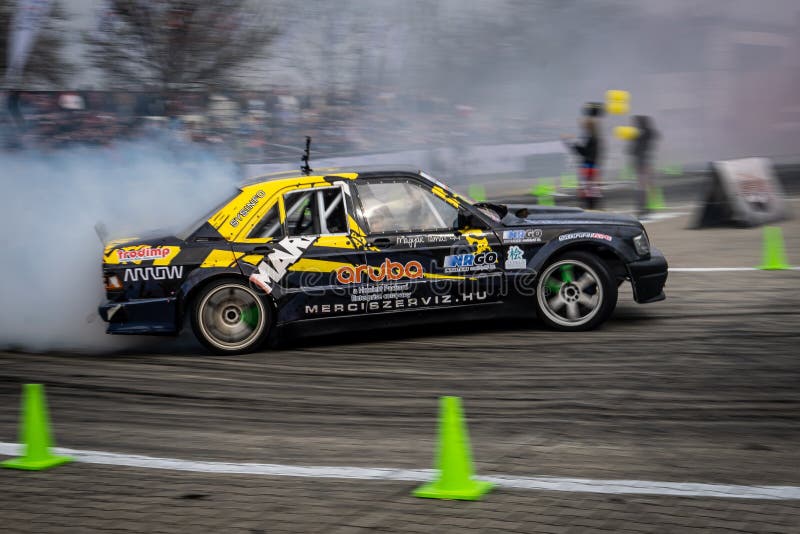 Vibrant Race Car Speeding with a Drift on the Track Editorial ...