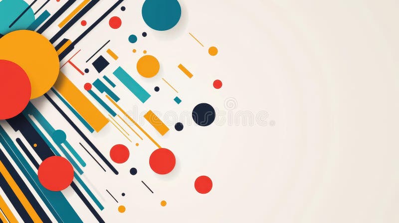 A Vibrant Radial Abstract Design Featuring Modern Flat Illustrations ...