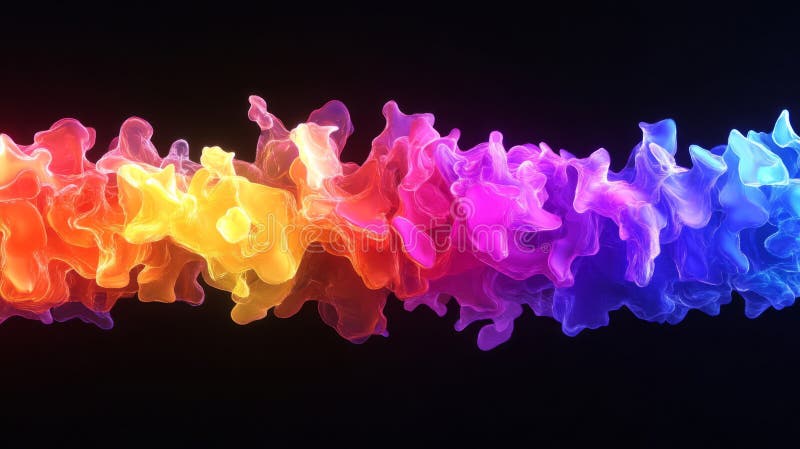 Vibrant Rainbow Abstract Fluid Energy Flow Stock Illustration ...