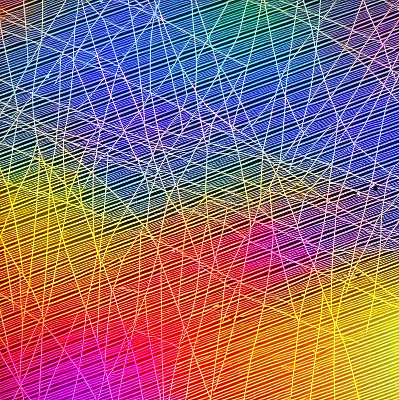 Vibrant Rainbow Abstract Lines Art Stock Illustration - Illustration of ...