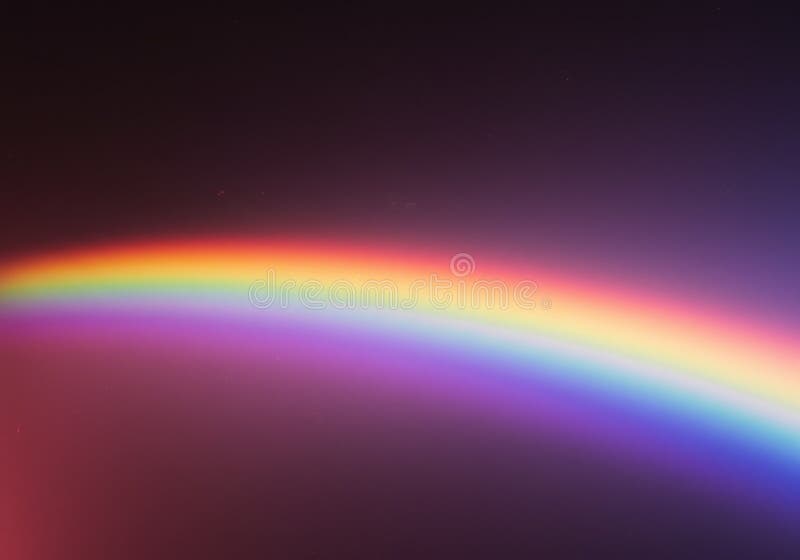 Vibrant Rainbow Arc in Dark Night Sky Stock Illustration - Illustration ...