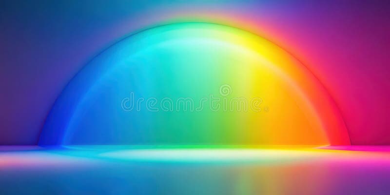 Vibrant Rainbow Arc Studio Backdrop Ideal for Product Displays and ...