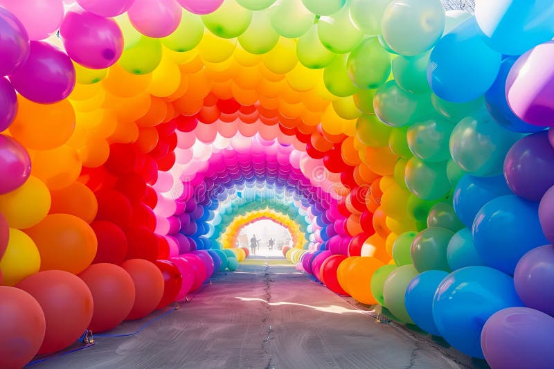 Vibrant Rainbow Archway Representing Diversity, Inclusivity, and Unity ...