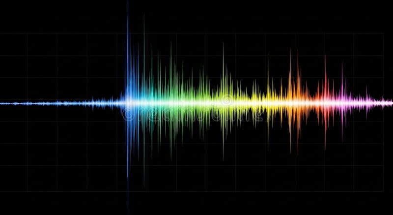 Abstract Rainbow Audio Spectrum Equalizer Visualization Stock Photos ...