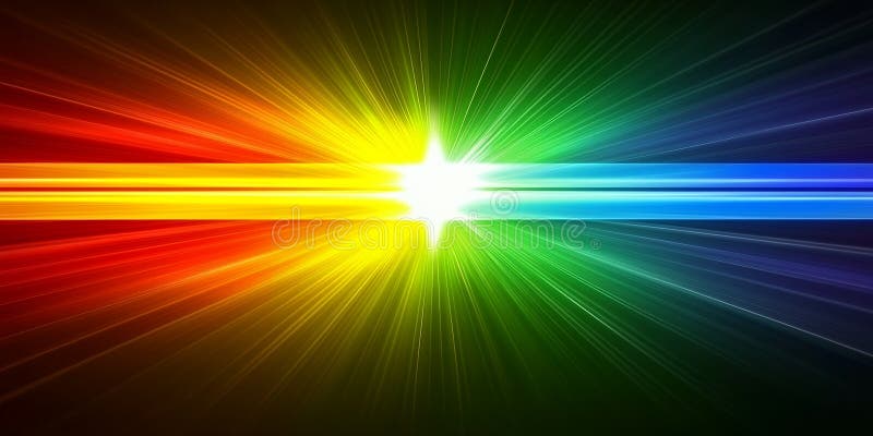 Vibrant Rainbow Burst Abstract Light Rays Energy Speed Color Stock ...