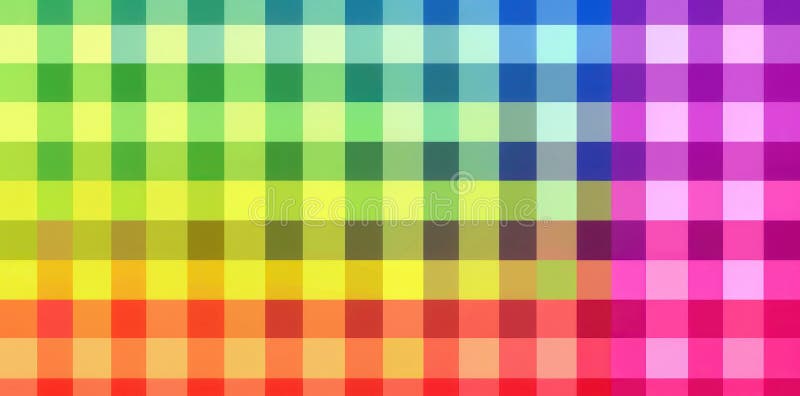 Vibrant Rainbow Checkered Pattern. Bright and Colorful Concept Stock ...