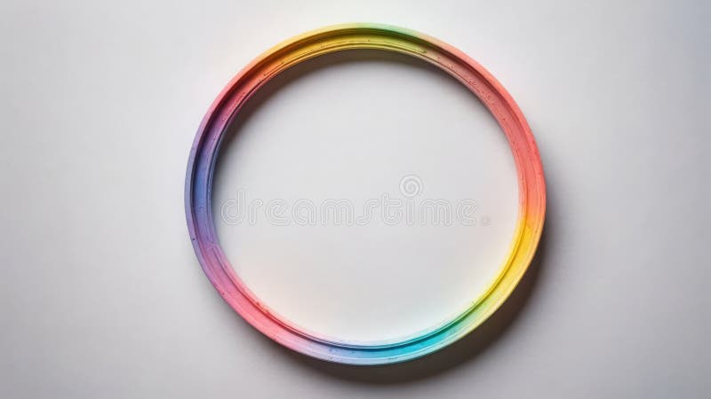 A Vibrant Rainbow Circle on a White Background, Symbolizing Unity and ...