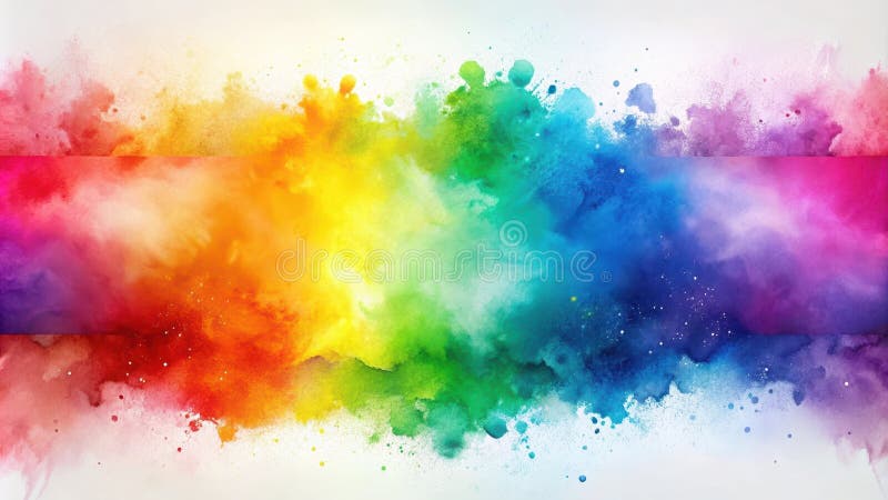 Vibrant Rainbow Color Explosion Abstract Watercolor Background for ...