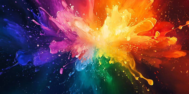 Vibrant Rainbow Color Explosion Background Stock Illustration ...