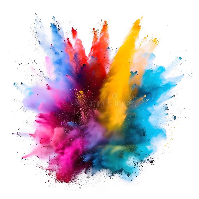 Vibrant Rainbow Color Explosion: a Burst of Joy and Creativity Stock ...