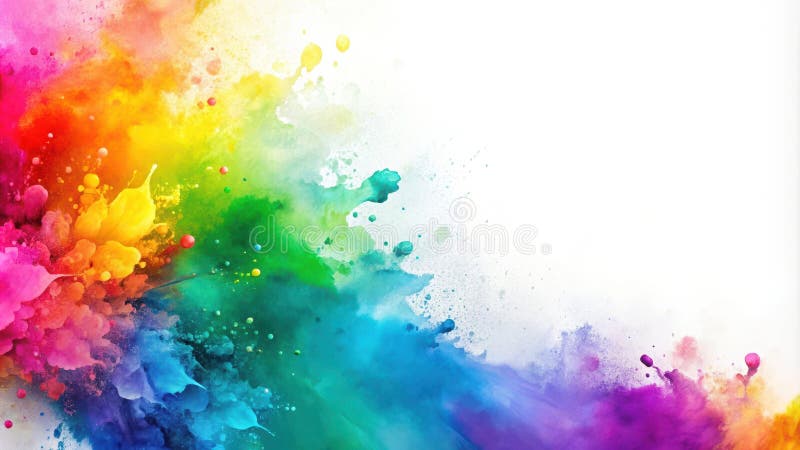 Vibrant Rainbow Color Explosion with Copy Space for Text and Design ...