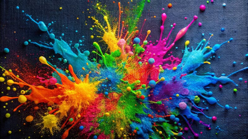 Vibrant Rainbow Color Explosion on Dark Textured Background. Generative ...