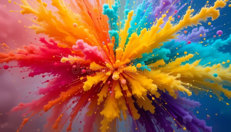 Vibrant Color Explosion stock illustration. Illustration of center ...