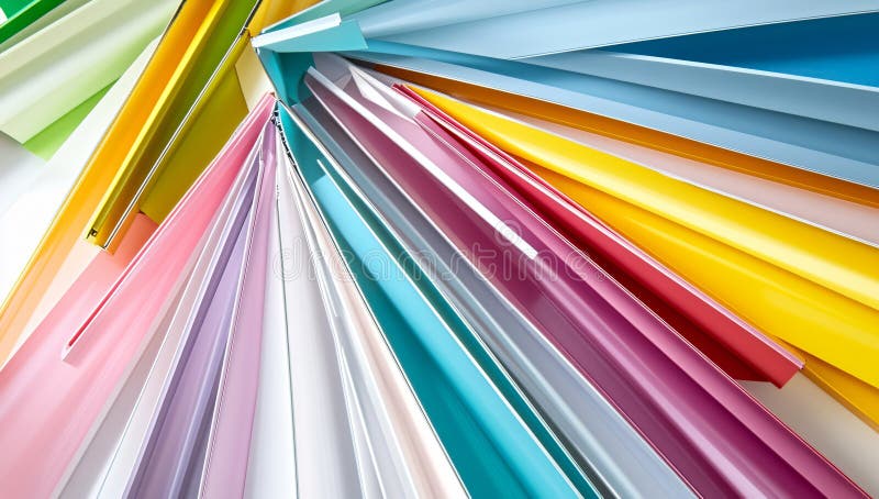 Vibrant Rainbow Color Palette Folders Design High Quality Image Stock ...