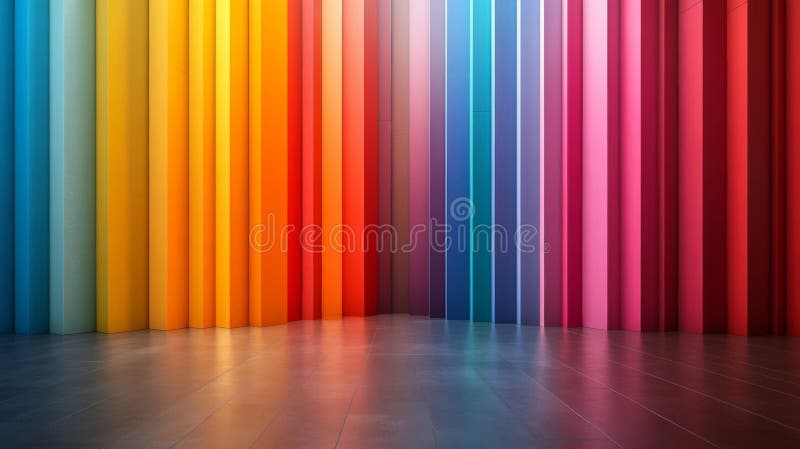 Vibrant Rainbow Color Stripes Background Stock Illustration ...